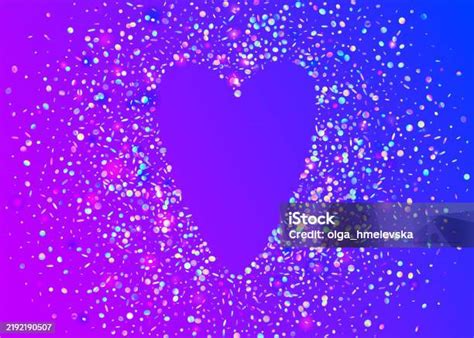 홀로그램 버스트 크리스탈 리본 행복한 질감 떨어지는 깃발 카니발 서펜타인 네온 반짝이 디스코 추상 폭발 보라색 밝은 색종이 블루 홀로그램 버스트 금속에 대한 스톡 벡터 아트