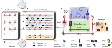 quantum walks on percolation graphs integrated quantum optics