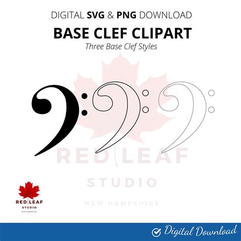 Base Clef Clipart Music Notations Svg Png Etsy