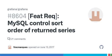 Feat Req Mysql Control Sort Order Of Returned Series · Issue 8604