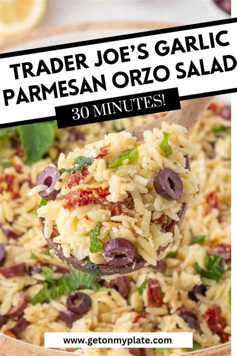 Trader Joes Garlic Parmesan Orzo Salad Salad Recipes Lunch Spring
