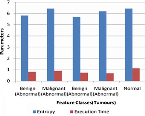 Comparison Of Entropy And Execution Time For Different Tumor Images