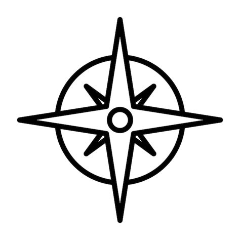 Premium Vector A Compass With A Large Center And A Large Black Circle On The Top