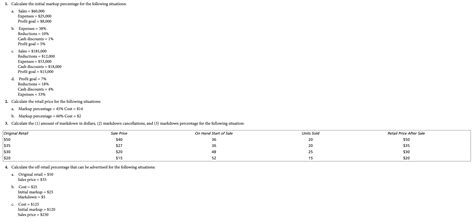 Solved Calculate The Initial Markup Percentage For The Chegg Com