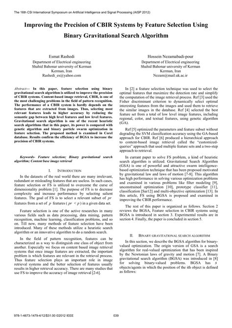Pdf Improving The Precision Of Cbir Systems By Feature Selection