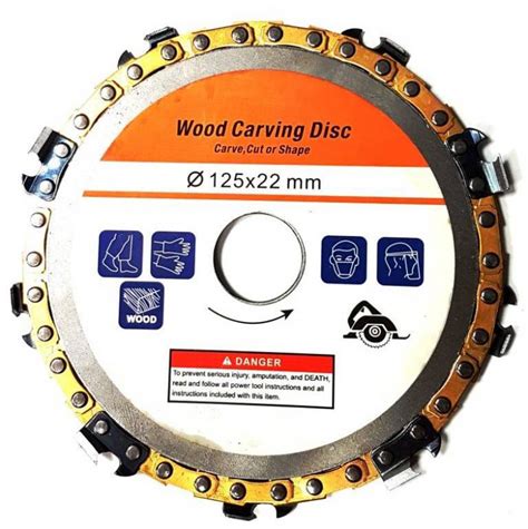 Диск пильный 125 мм с цепью на УШМ (болгарку)