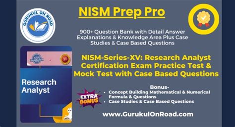 Nism Series Xv Research Analyst Certification Exam Practice Test And Mock Test With Case Based