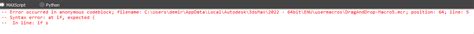 Solved Simple Popup Message Box Macro Script Error Autodesk Community
