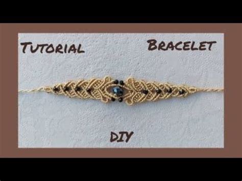 TUTORIAL DIY How to make step by step macrame bracelet with beads Μακραμε βραχιολι