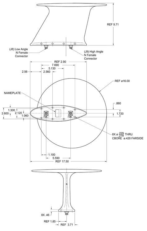 Dual Uhfsatcom Sensor Systems Inc Aircraft Antenna