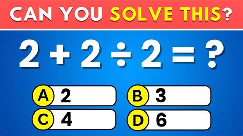 Math Quiz With Answers
