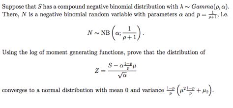 Suppose That S Has A Compound Negative Binomial