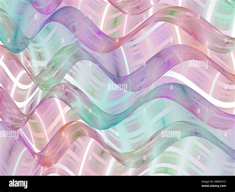 Abstract Ribbon Silky Background Wavy Lines Set Dinamic Design Element Blend Waves Smooth
