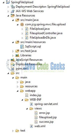 File Upload And Database Persistence With Spring Framework Java Code Geeks