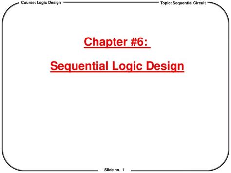 PPT Chapter 6 Sequential Logic Design PowerPoint Presentation Free Download ID 5947957
