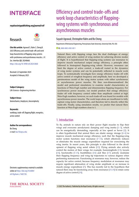 efficiency and control trade offs and work loop characteristics of