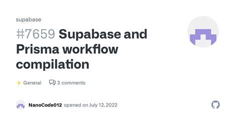 Supabase And Prisma Workflow Compilation Supabase Discussion GitHub