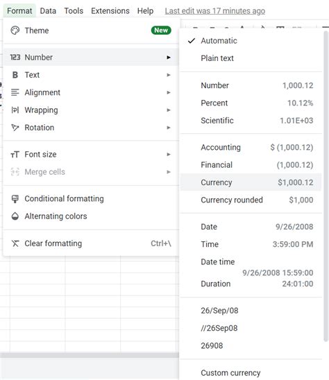 How To Change Currency In Google Sheets