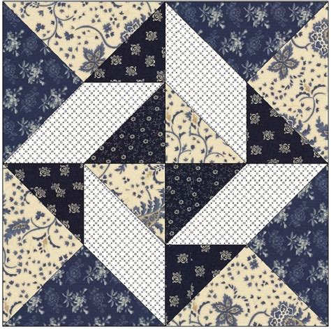 Around The Square Quilt Block Pattern Download Etsy