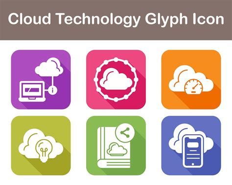 cloud technology vector icon set 21504091 vector art at vecteezy