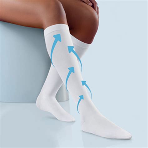 Jobst Activa Anti Embolism Closed Toe Knee Highs 18mmhg White Medium
