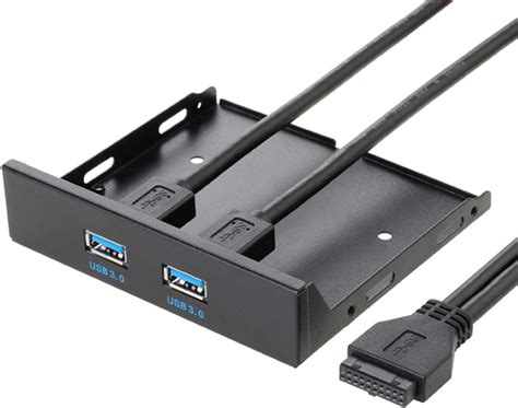 Excelity 2 Ports USB 3 0 Front Panel Floppy Disk Bay 20 Pin Hub Bracket BigaMart
