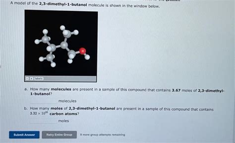 Solved A Model Of The Propanal Molecule Is Shown In The