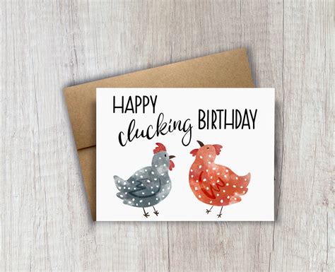 Happy Birthday From The Chickens Funny Birthday Card Guess What