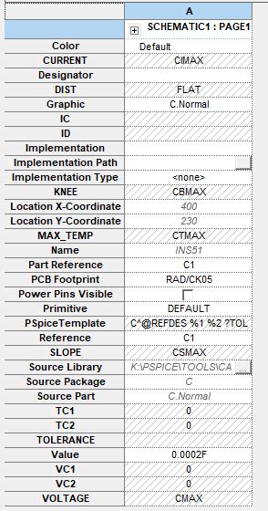 unable to set the initial conditions for a capacitor or an inductor in