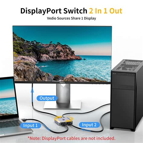 GetUSCart Displayport Switch Splitter In Out Or In Out K Hz Bidirectional