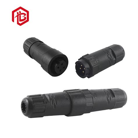 M14 Small Self Lock Waterproof Electrical Assembly Push Lock Connector