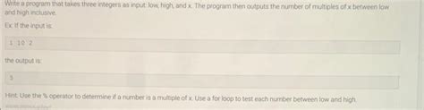 write a program that takes three integers as input