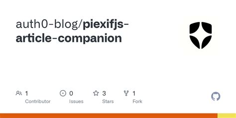 GitHub Auth0 Blog Piexifjs Article Companion