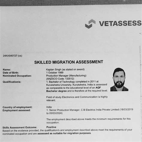 kaptan singh on linkedin i m happy to share that i ve obtained a skilled migration assessment…