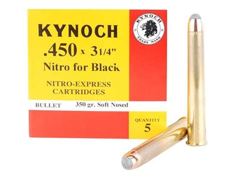 Kynoch Ammo 450 Black Powder Express 3 14 350 Grain Woodleigh Welded