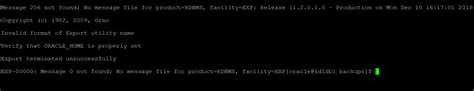 Oracle G Invalid Format Of Export Utility Name Stack Overflow