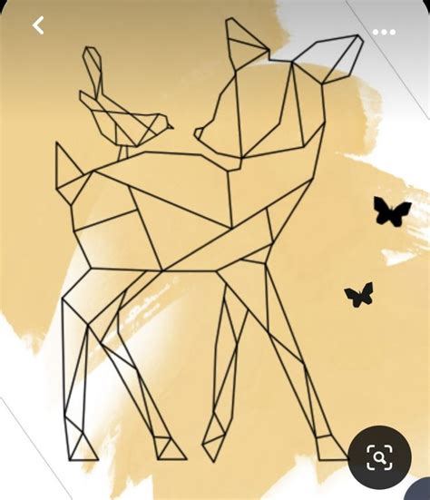Little Deer With Bird Polygonal Vector Artofit