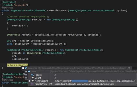 C Web Api Odata Inlinecount Not Mapped Stack Overflow