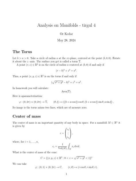 analysis on manifolds tirgul 4 pdf differential topology