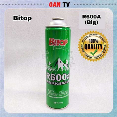 400g Bitop Refrigerant Gas R 600a R600 R600a Refillcan Tap Valve 338