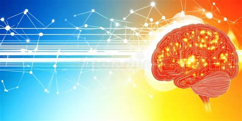 Abstract Brain Circuitry Neural Network Ai Technology Artificial Intelligence Concept Stock