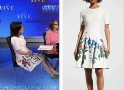 The Five June 2023 Kennedys White Floral Knit Flare Dress Shop Your Tv