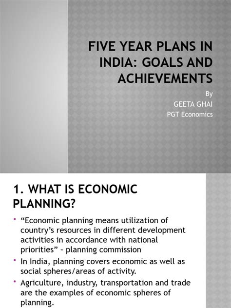 Five Year Plans In India 1950 1990 Pdf