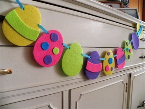 Girlande-basteln Frühling-Osterdekoration Filz-Eier | Поделки из ...