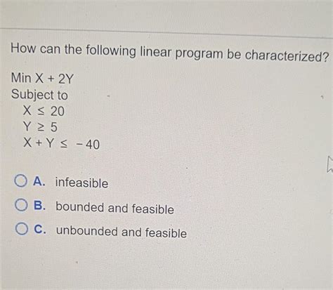 Solved How Can The Following Linear Program Be
