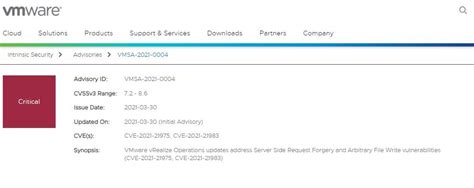 Critical Vulnerabilities In Vmware Vrealize Operations Update Now Cyber Security