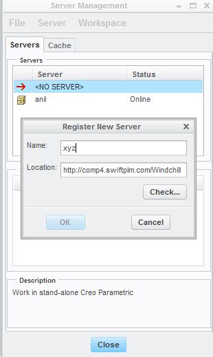 Problems Registering Windchill Server PTC Community