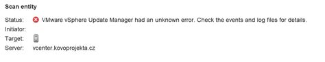 VMware VCSA Update Manager Had An Unknown Error When Scan For Updates