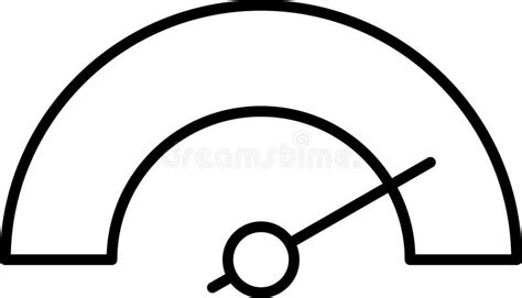 Speedometer Vector Thin Line Icons Set Dashboard Indicator Gauge