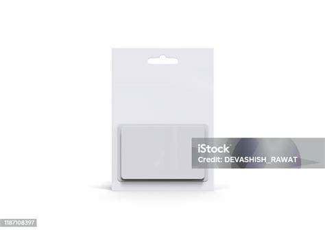 종이 물집 팩에 플라스틱 기프트 카드는 고립 된 흰색 배경 3d 그림에 템플릿을 조롱 상품권에 대한 스톡 사진 및 기타 이미지
